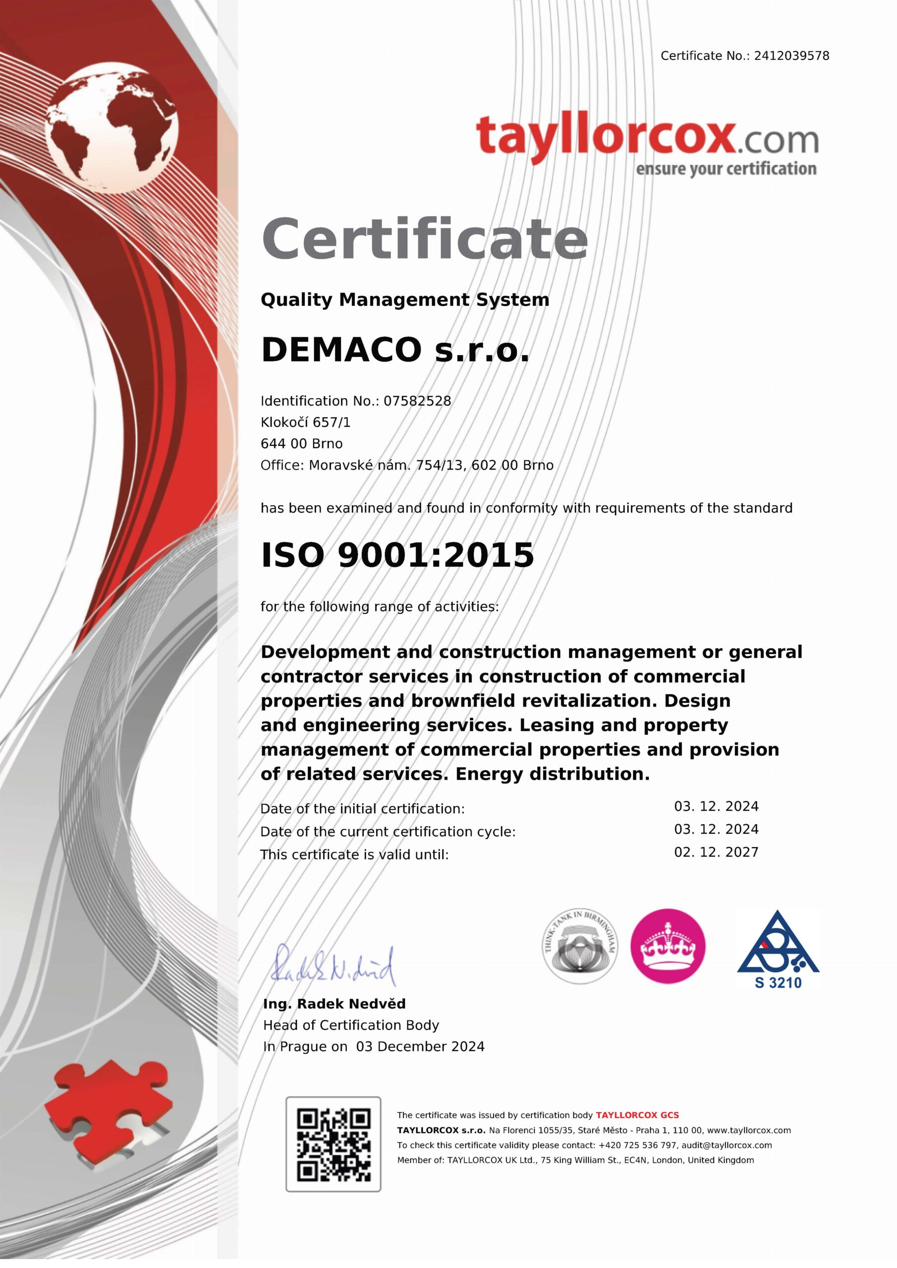 DEMACO group achieves ISO certification: quality, efficiency, and ...